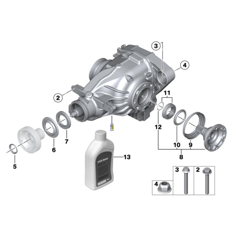 Genuine BMW Limited Slip Differential, 3.15 Ratio, Type 215 - E82 1 Series M (1M), E9x M3 DCT ...